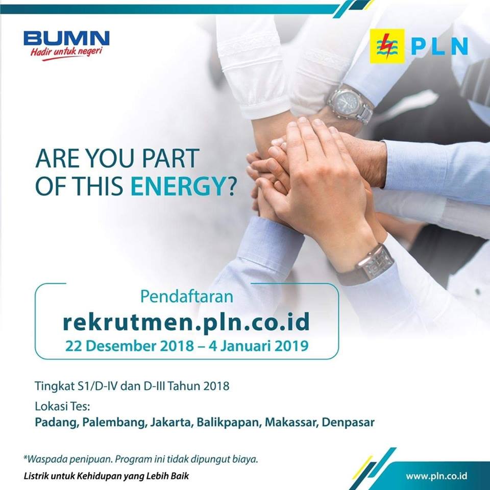 Rekrutmen PLN – Prodi S1 Teknik Informatika