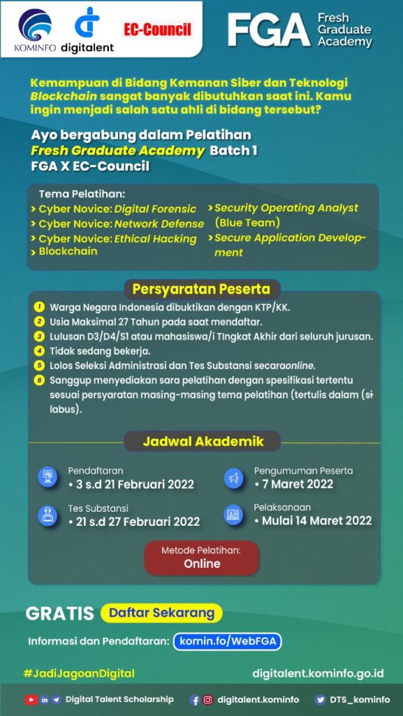 Fresh Graduate Academy Batch 1 | FGA x EC-Council – Prodi S1 Teknik Informatika