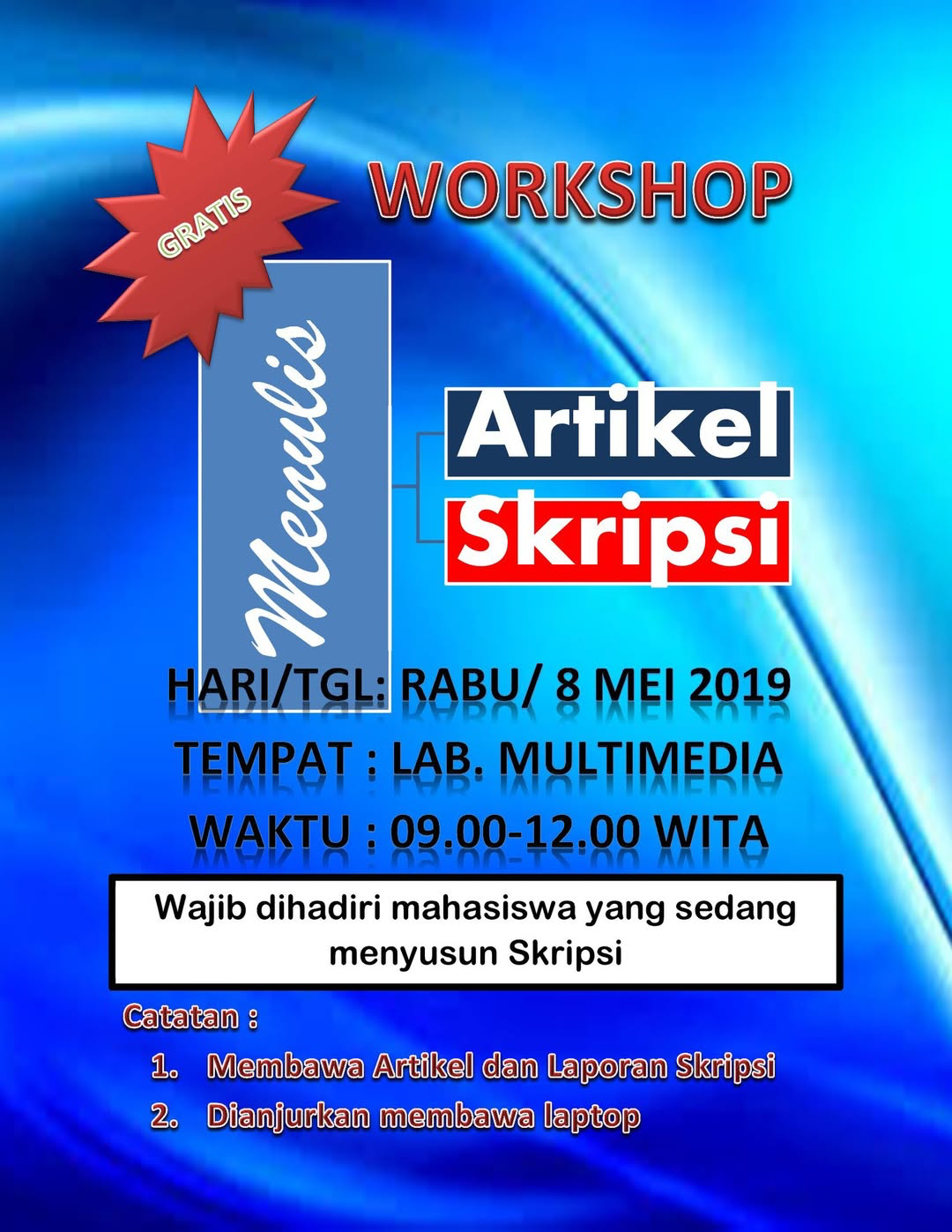 Workshop Menulis Artikel Skripsi – Prodi S1 Teknik Informatika